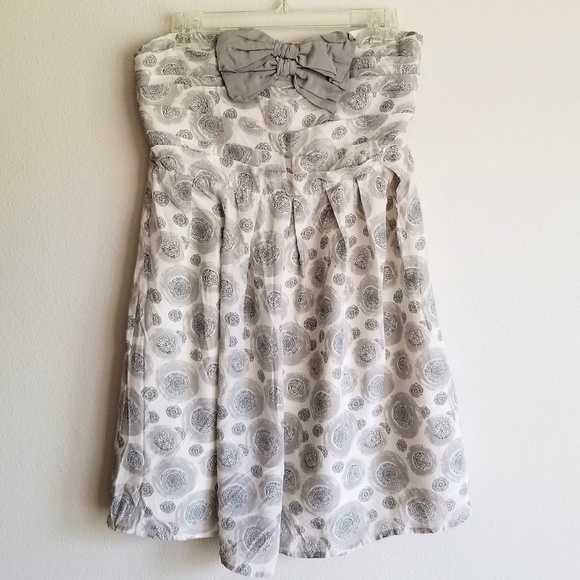 Cluce | Dresses | Strapless Bow Dress Circle Pattern Womens Large ...